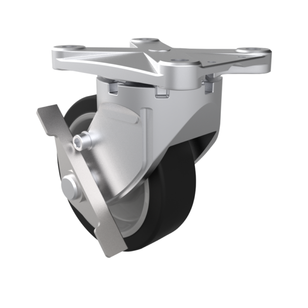 Heavy Duty Shock Absorbing Caster | Vertical Spring Caster Wheel