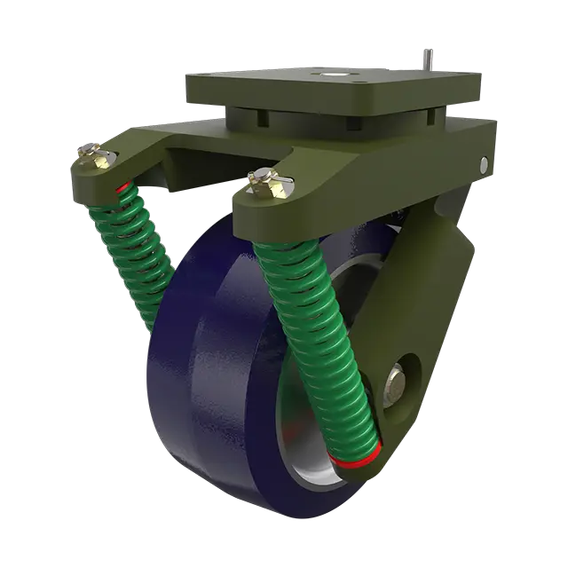 Heavy Duty Steel Shock Absorbing Casters | 6–12" – To 15,000 lbs